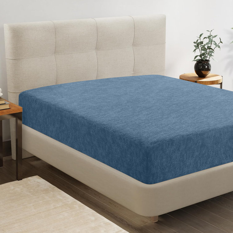 17 Stories Sherlynn Cotton Blend Standard Fitted Sheet | Wayfair.co.uk