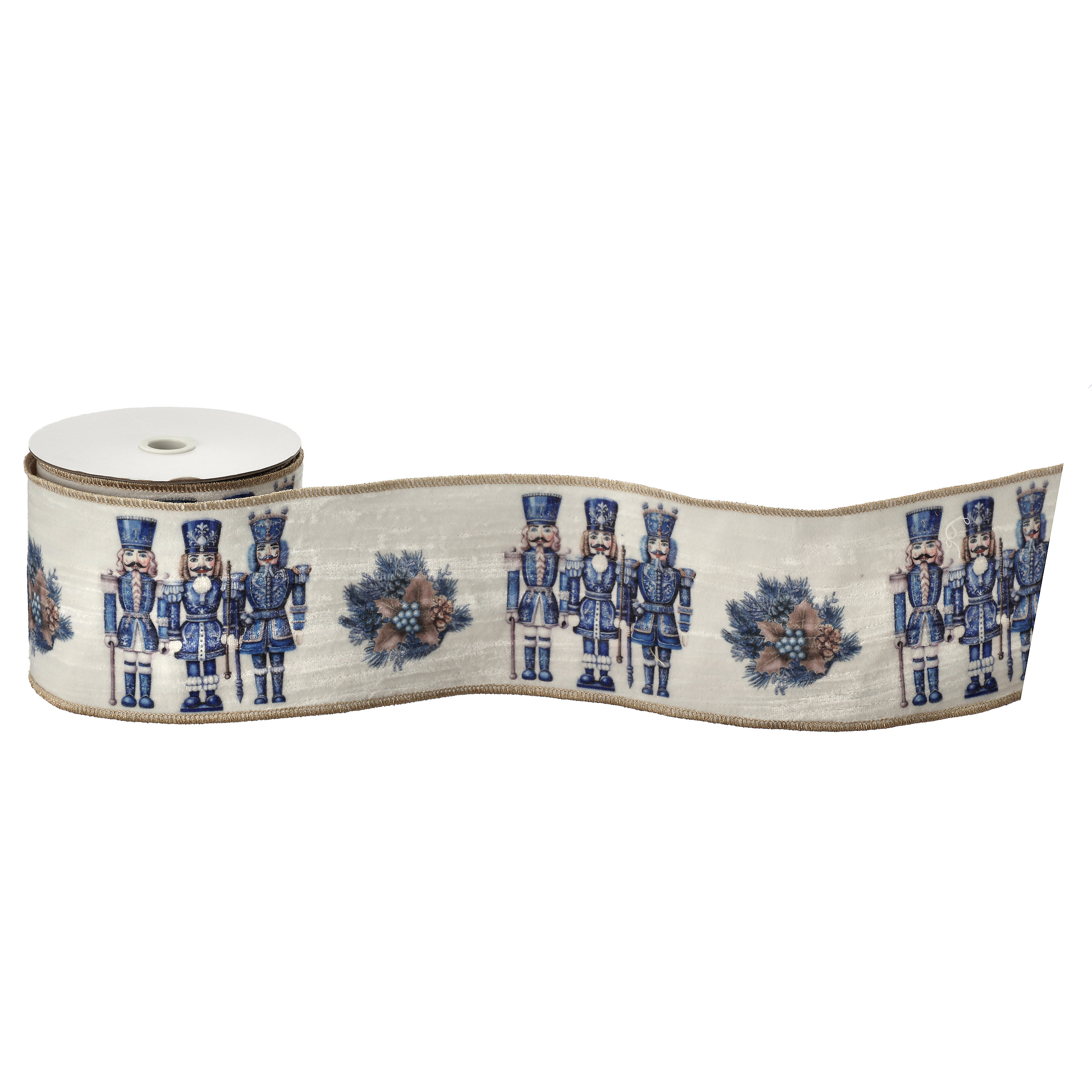 The Holiday Aisle® 4"X10Y Velvet Toy Soldier Ribbon | Wayfair