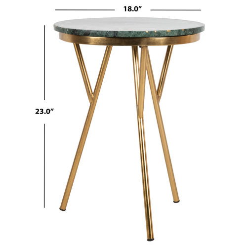 Mercer41 Marble Top Three Leg End Table | Wayfair