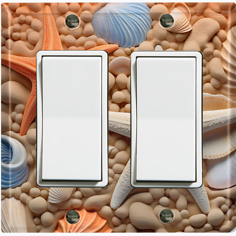 WorldAcc Ocean Orange Sea Shell Star Fish Nature Themed 2 - Gang Rocker ...