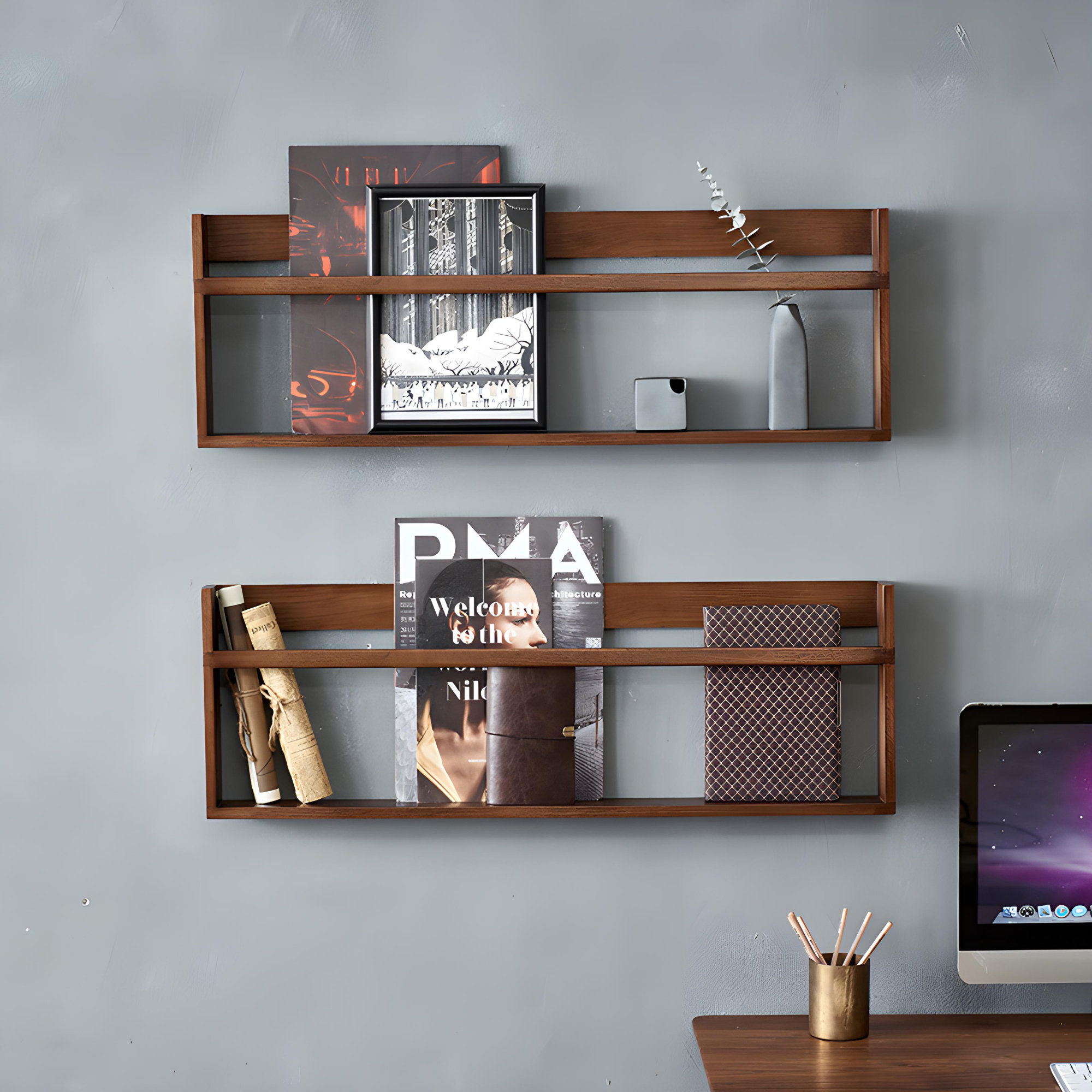 Corrigan Studio® Wall Mounted Shelves, Wall Mounted Storage Shelves ...