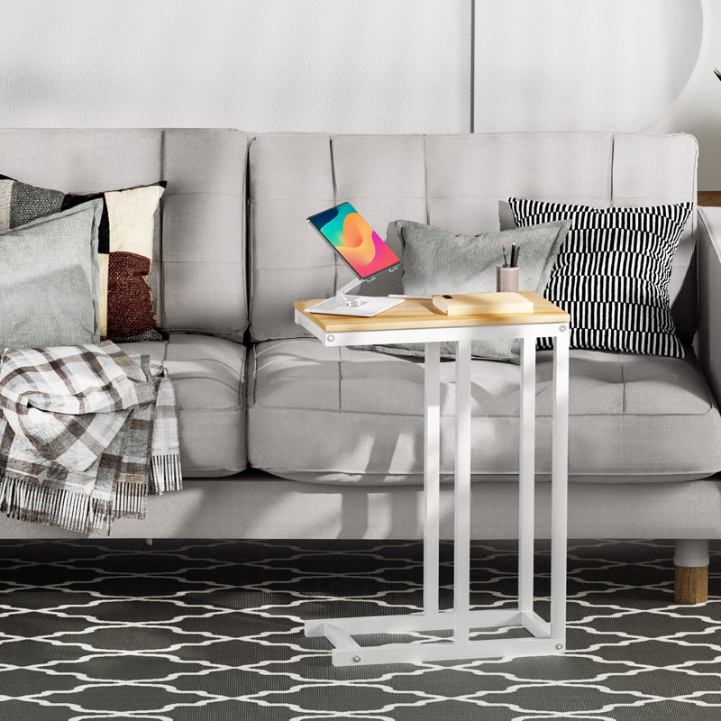 Oval Side Table Metal C Shaped Side Table, Modern C Shaped End Table ...