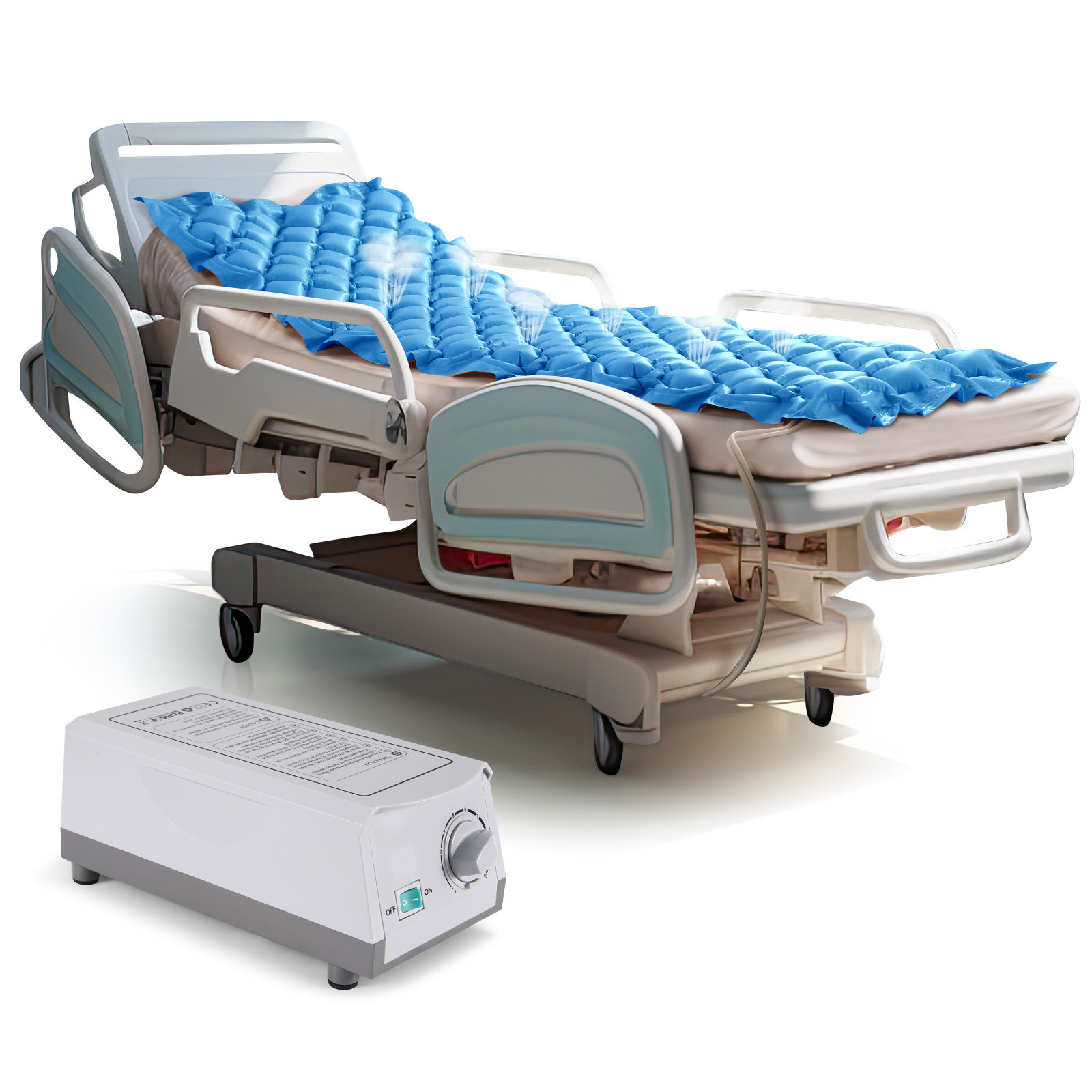 Inbox Zero Alternating Air Pressure Mattress Pad, Medical Grade Relief ...