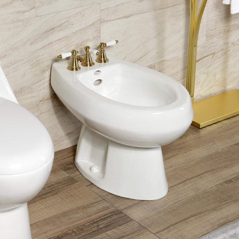 Kingston Brass Victorian Three-Handle Widespread Vertical Bidet Faucet ...