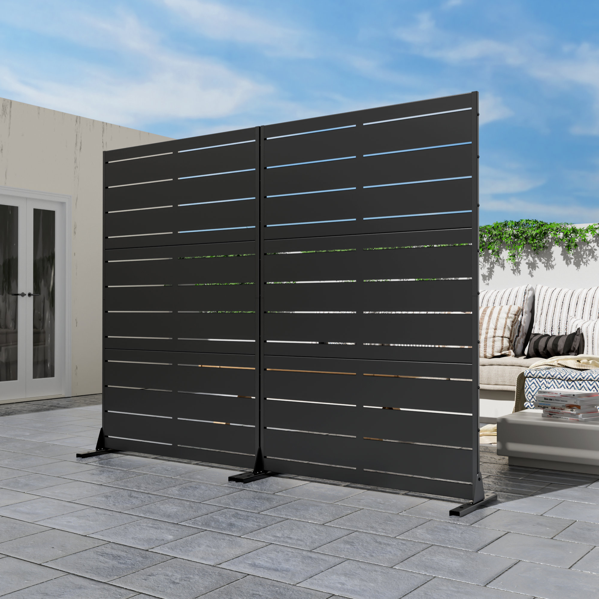 Dovelina Metal Privacy Screen Fence Panel - Wayfair Canada