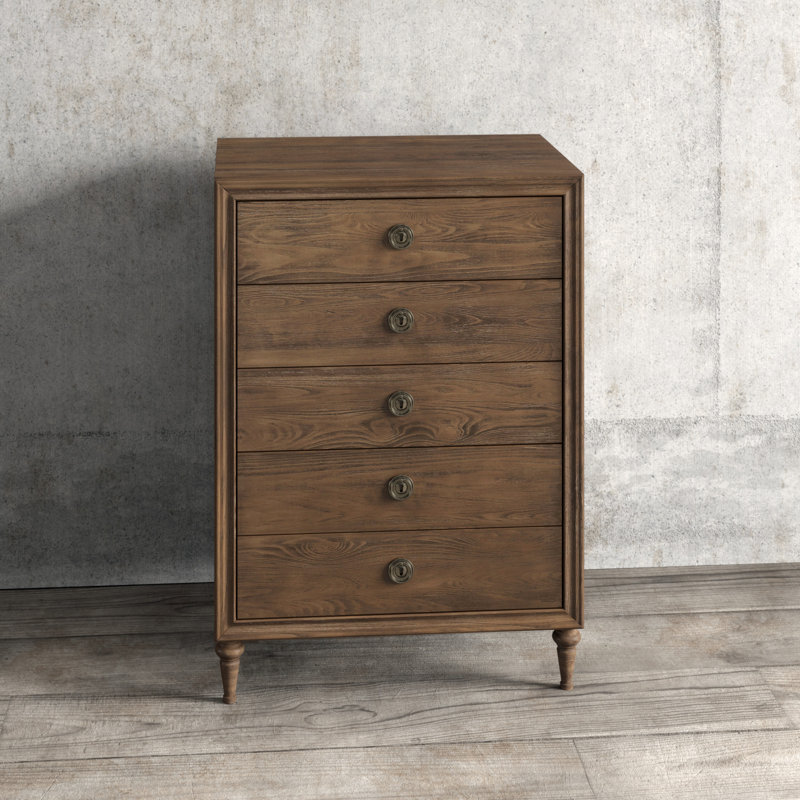 Darby Home Co Holmer 5-Drawer Rectangular Chest in Reclaimed Oak ...