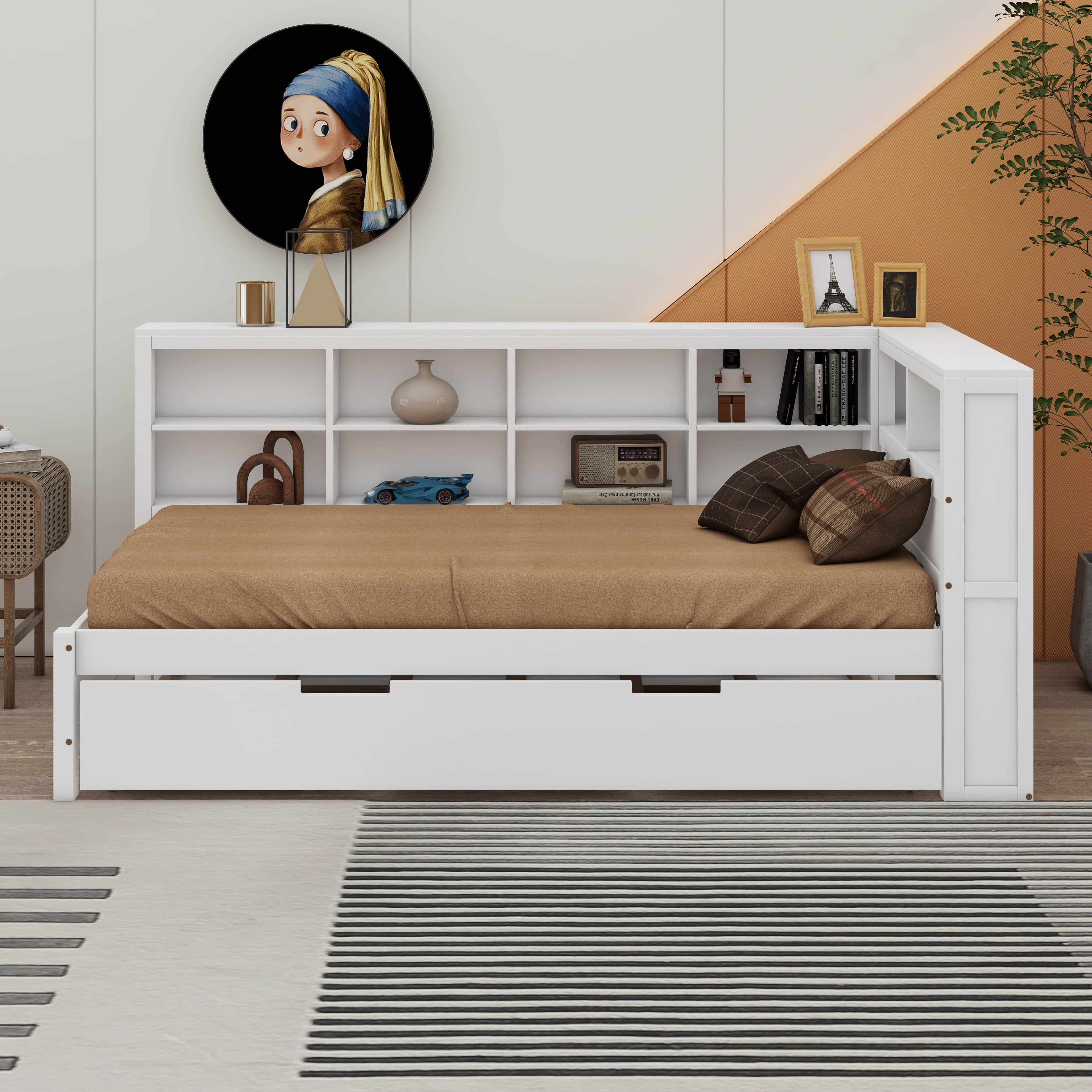 Red Barrel Studio Warrith Wooden DayBed with Twin Trundle, DayBed with ...