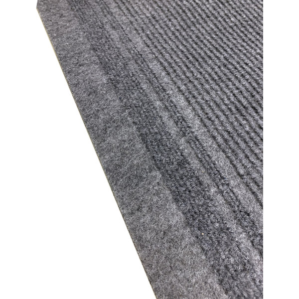 Ebern Designs Light Weight Indoor / Outdoor Slip Resistant Gray Rug ...