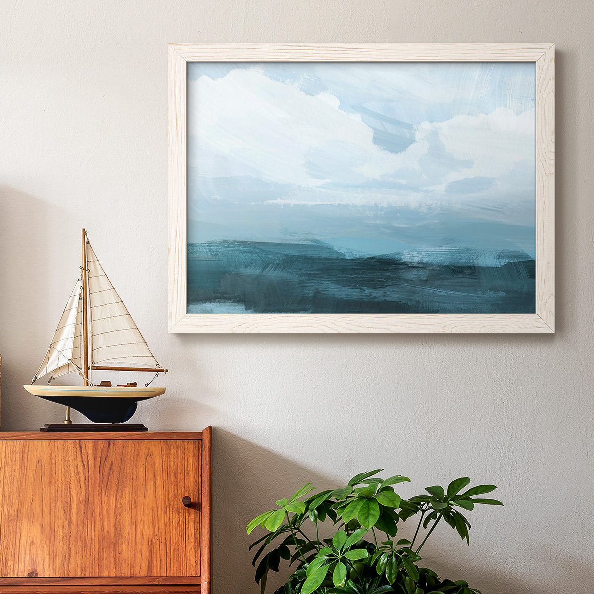 Highland Dunes Azure Rising III - Single Picture Frame Print on Canvas ...