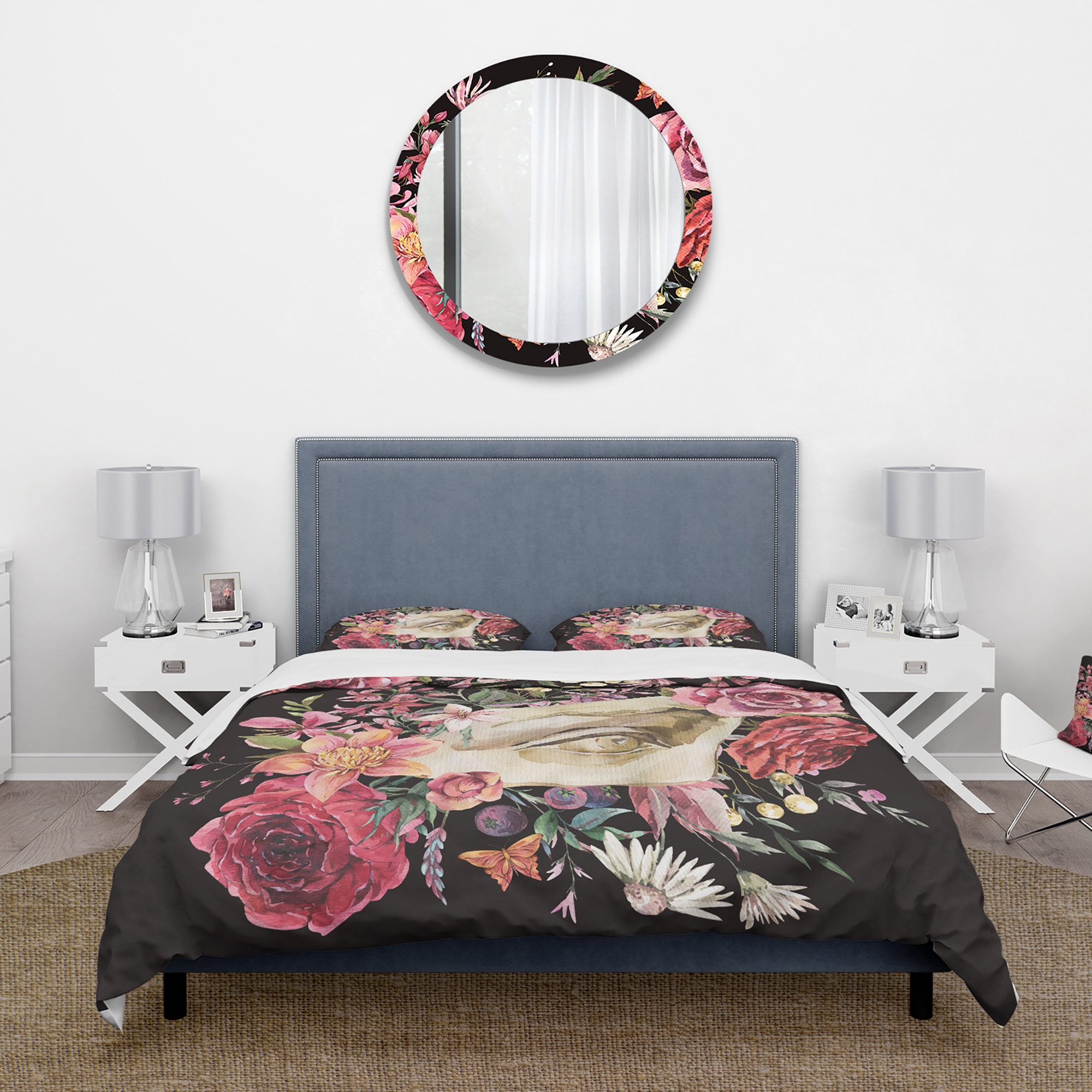 Design Art Greek Sculpture David Eye With Dried Wildflowers - Farmhouse ...