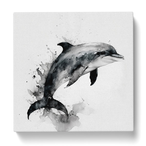 House of Hampton Dolphin Ink Wash | Wayfair.co.uk