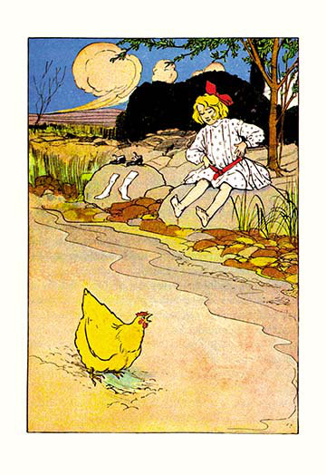 Buyenlarge 'Dorothy and Hen' by John R. Neill Painting Print | Wayfair