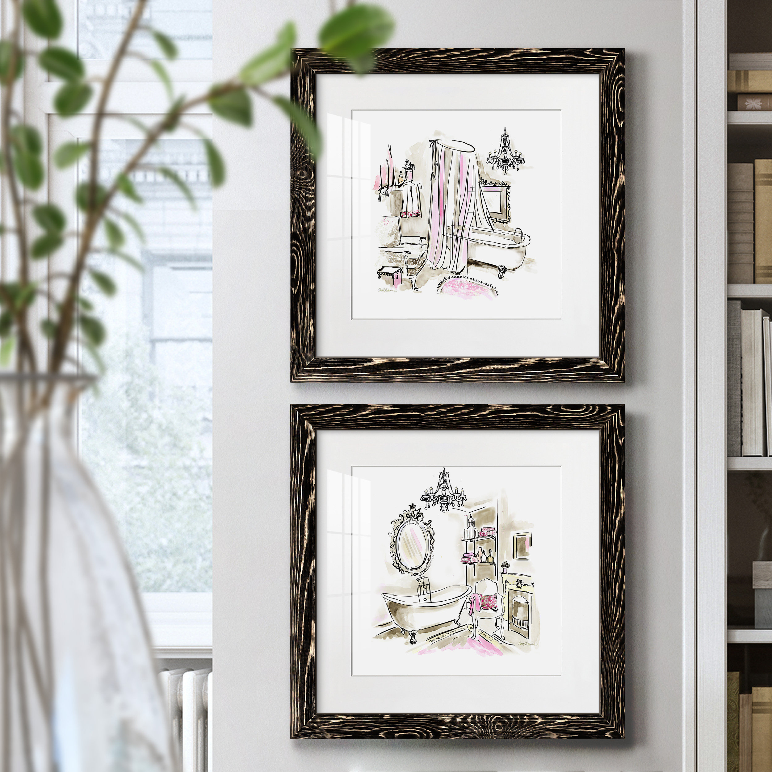 House of Hampton® Pink Opulence I - 2 Piece Picture Frame Painting Set ...