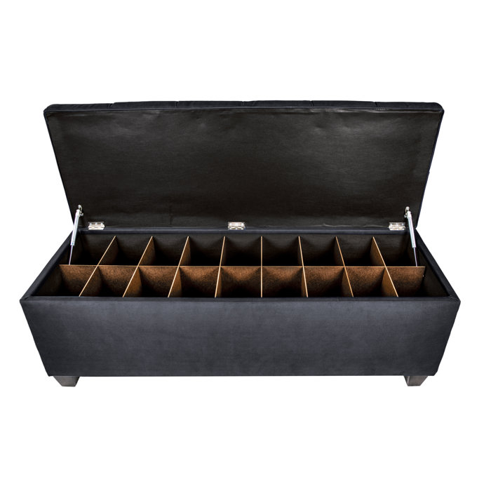 Alcott Hill® Heaney 18 Pair Shoe Storage Bench & Reviews | Wayfair