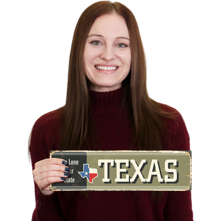 SmartSign Vintage Texas Sign, 40 mil Rustproof Aluminum with Clear ...