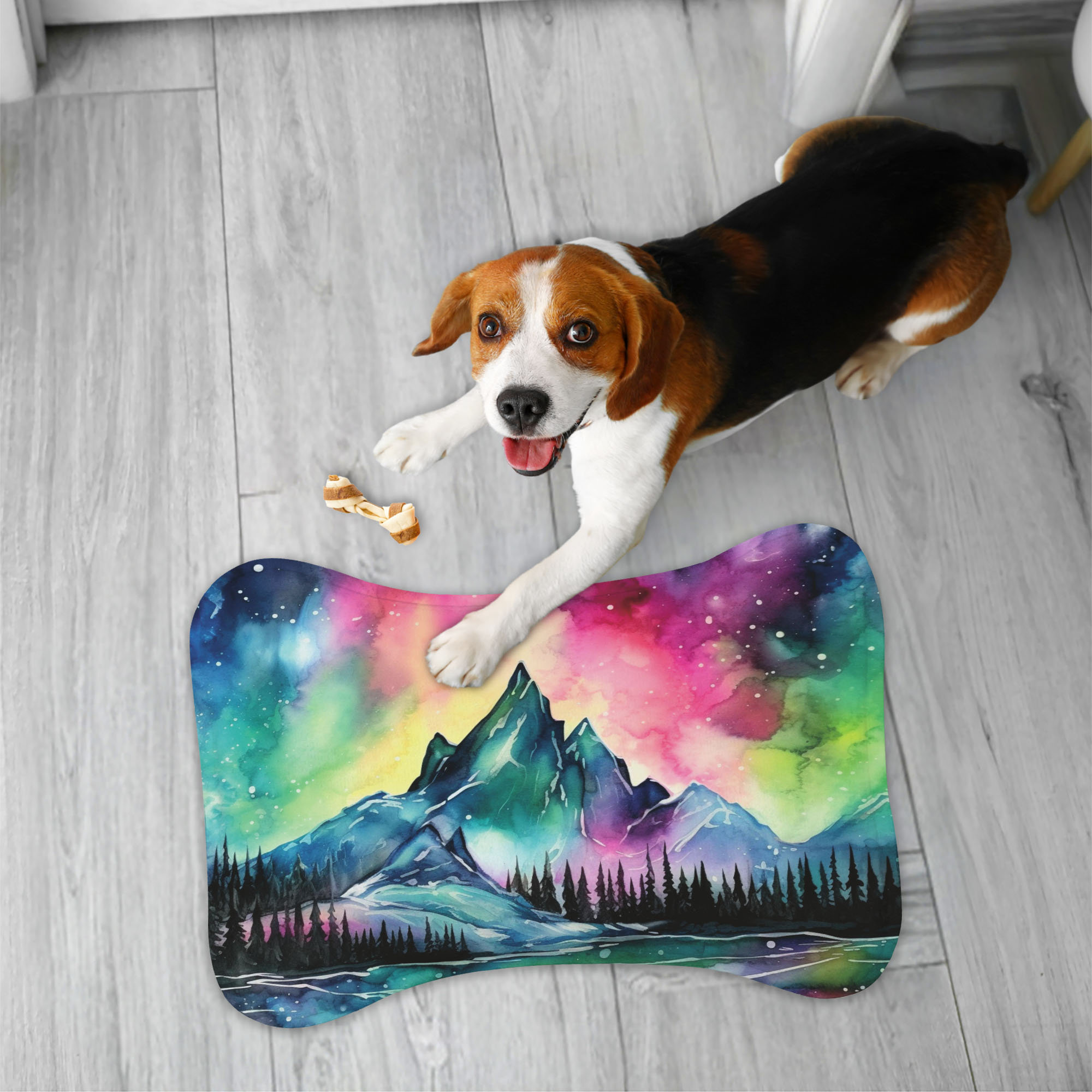 MentionedYou Celestial Dance - 1 Piece Bone Shape Feeding Mat | Wayfair