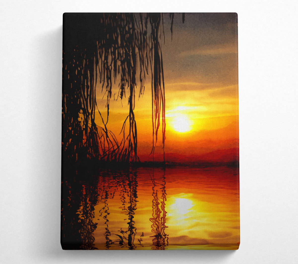 House of Hampton Sun Split Lake - Wrapped Canvas Art Prints | Wayfair.co.uk