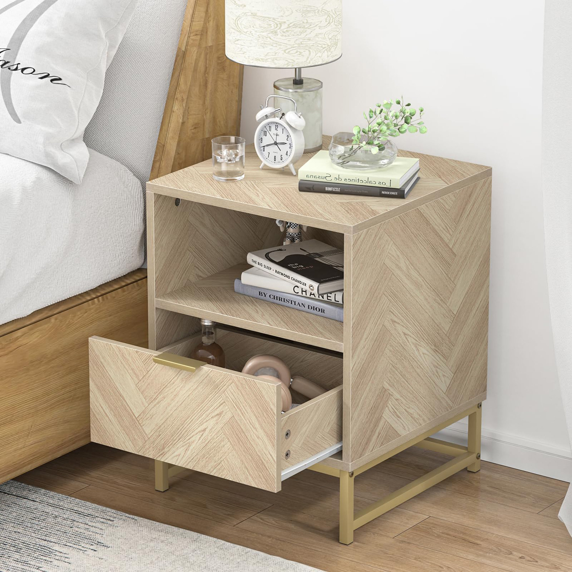 Mercer41 Modern Wood Nightstand - Wayfair Canada