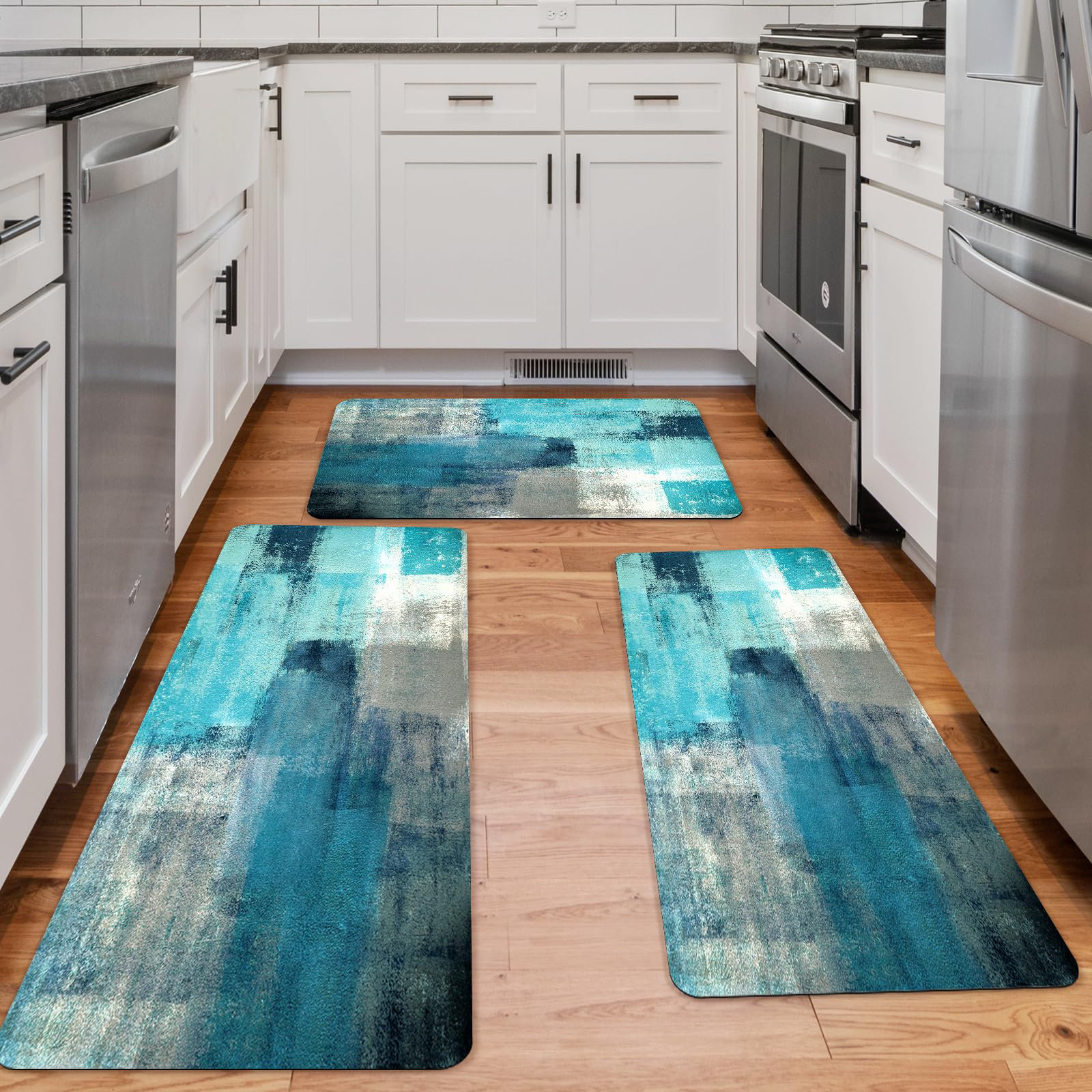 Orren Ellis 3 Piece Floressa Kitchen Mat Set | Wayfair