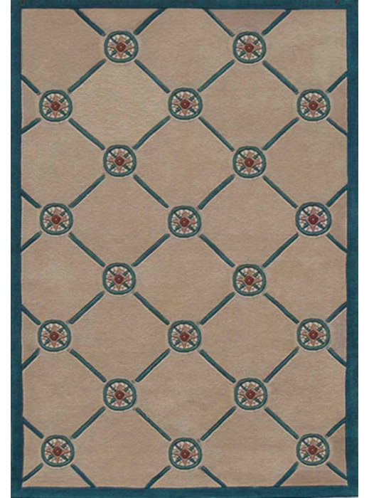 Breakwater Bay Normandie Beach Compass Handmade Wool Tufted Area Rug in ...