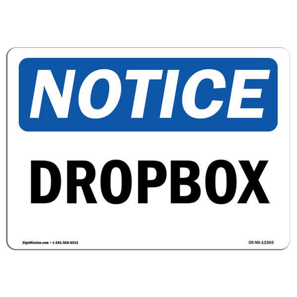 SignMission Drop Box Sign | Wayfair