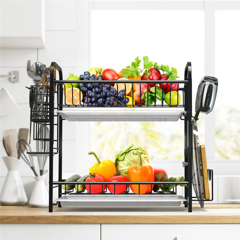 Alex Smart Home 2 Tier Metal Dish Rack & Reviews | Wayfair