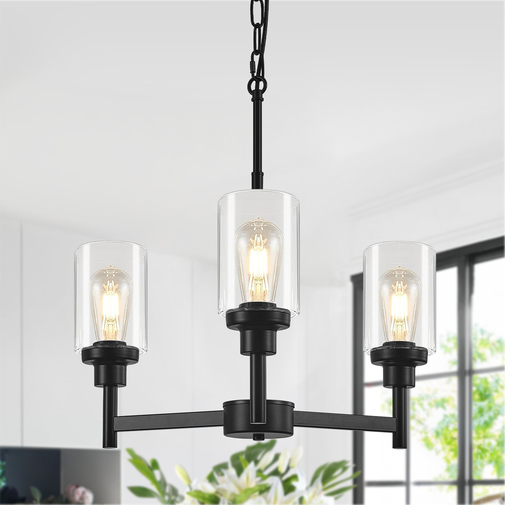 Ebern Designs Tellis 3 - Light Dimmable Kitchen Island Chandelier ...