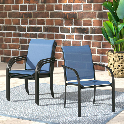 Blue Patio Dining Chairs You'll Love | Wayfair