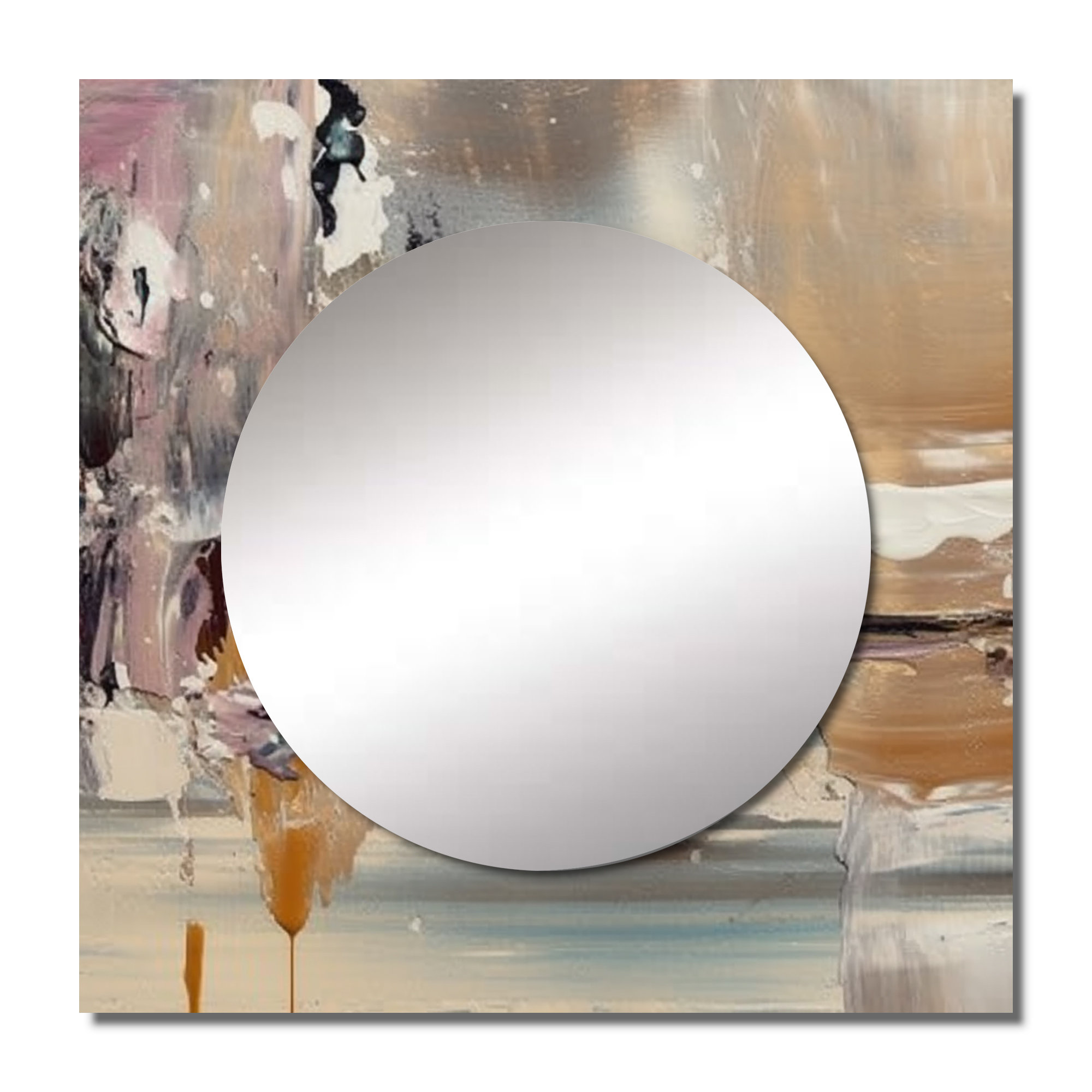 East Urban Home Madianna - Abstract Painting Square Living Room Wall ...