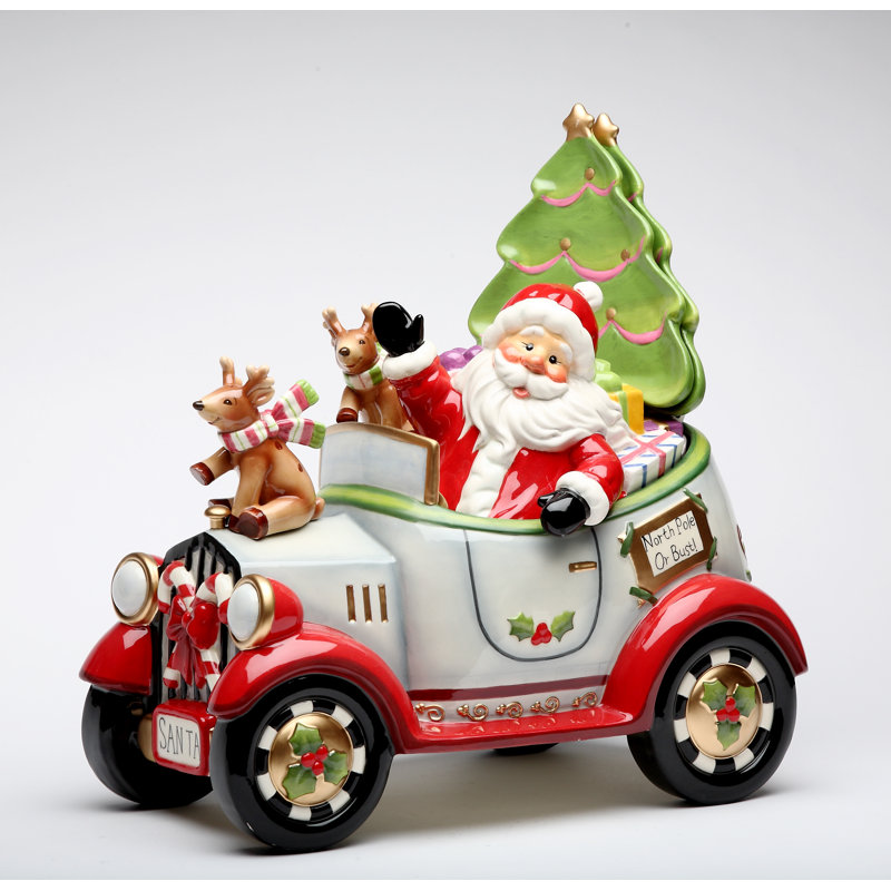 The Holiday Aisle® Samoset Santa Delivery Cookie Jar & Reviews | Wayfair