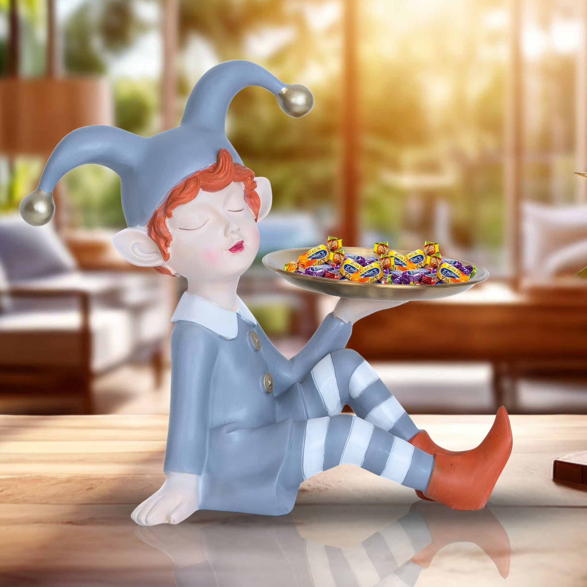 Red Barrel Studio® Clown & Gold Tray - Polyresin Candy Dish For Kids ...