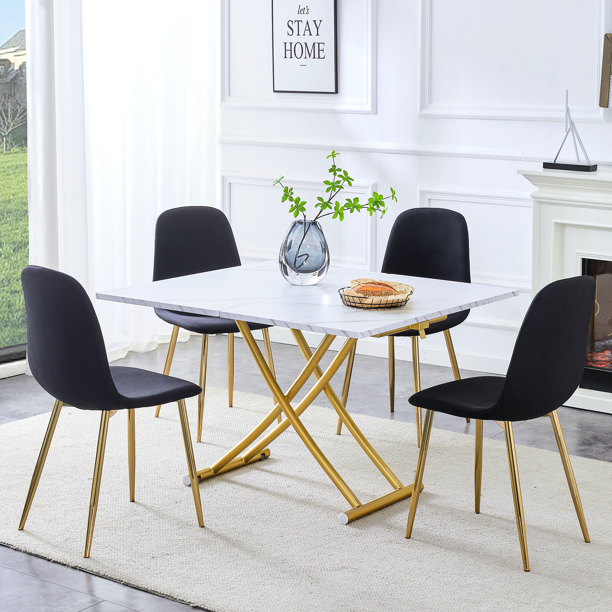 Mercer41 Adjustable Height Modern Multifunctional Table And Chair With ...
