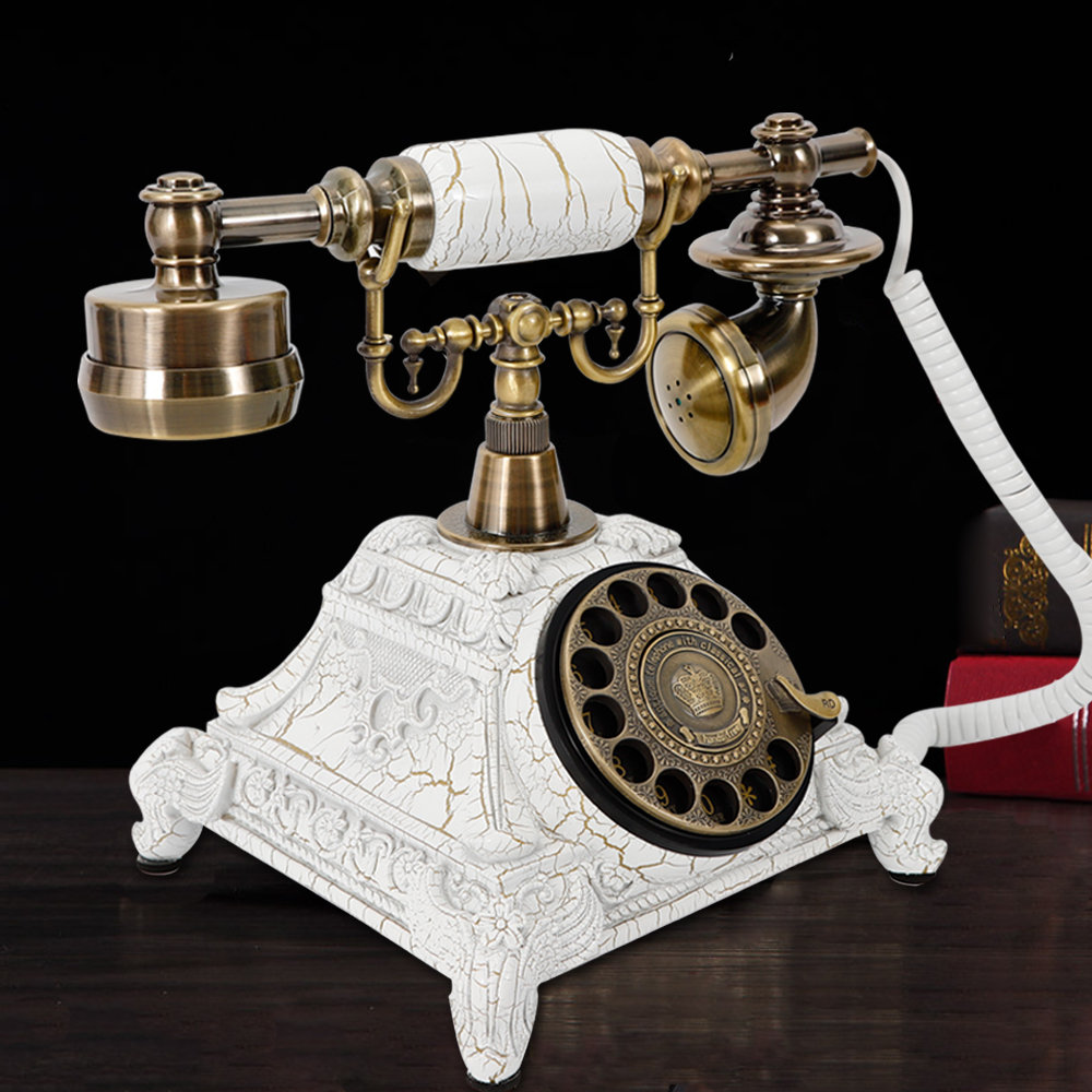 House of Hampton Antique Classic European Style Rotary Dial Telephone ...