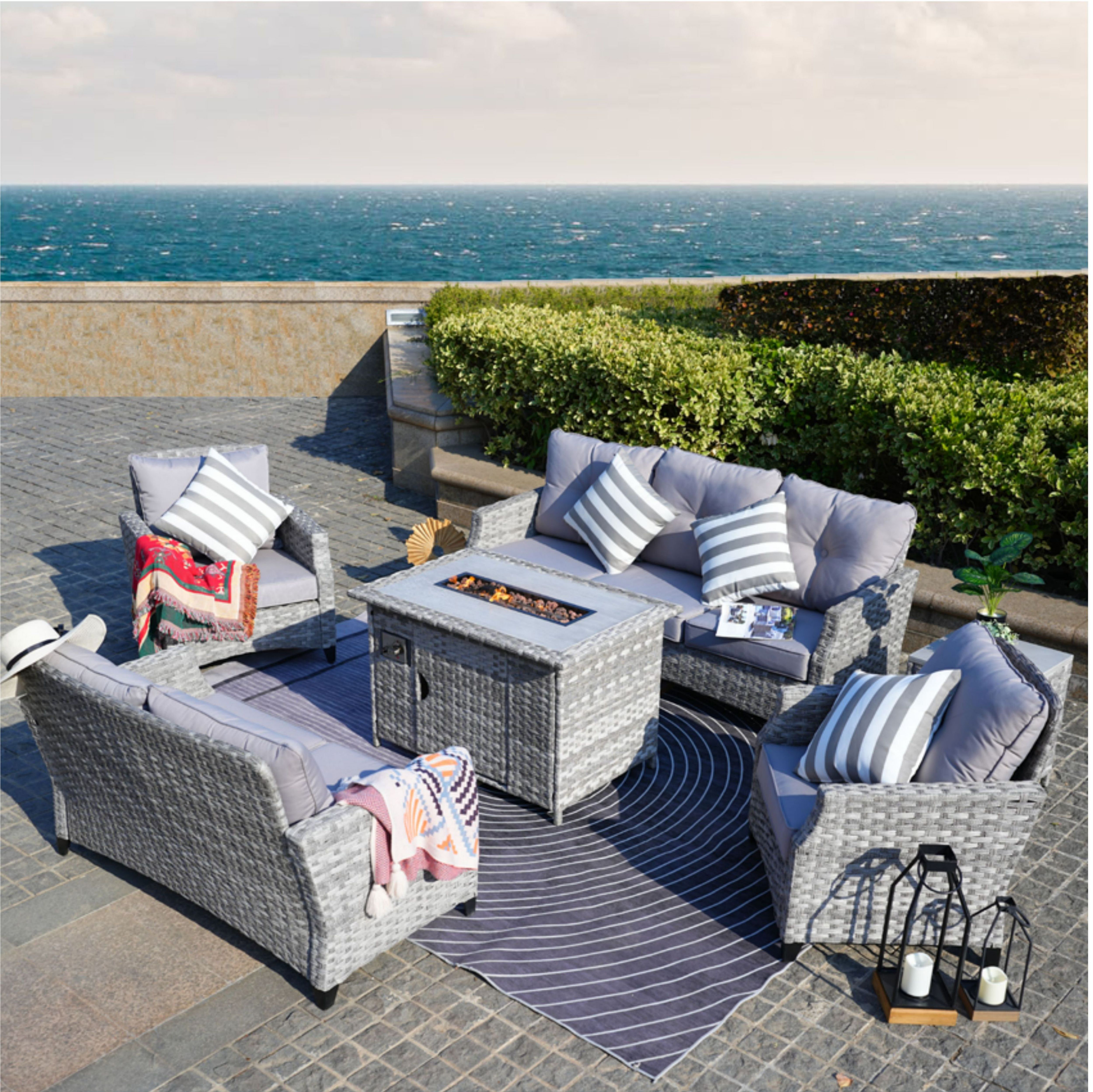 Winston Porter Omparsad 6 Piece Complete Patio Set with Cushions ...
