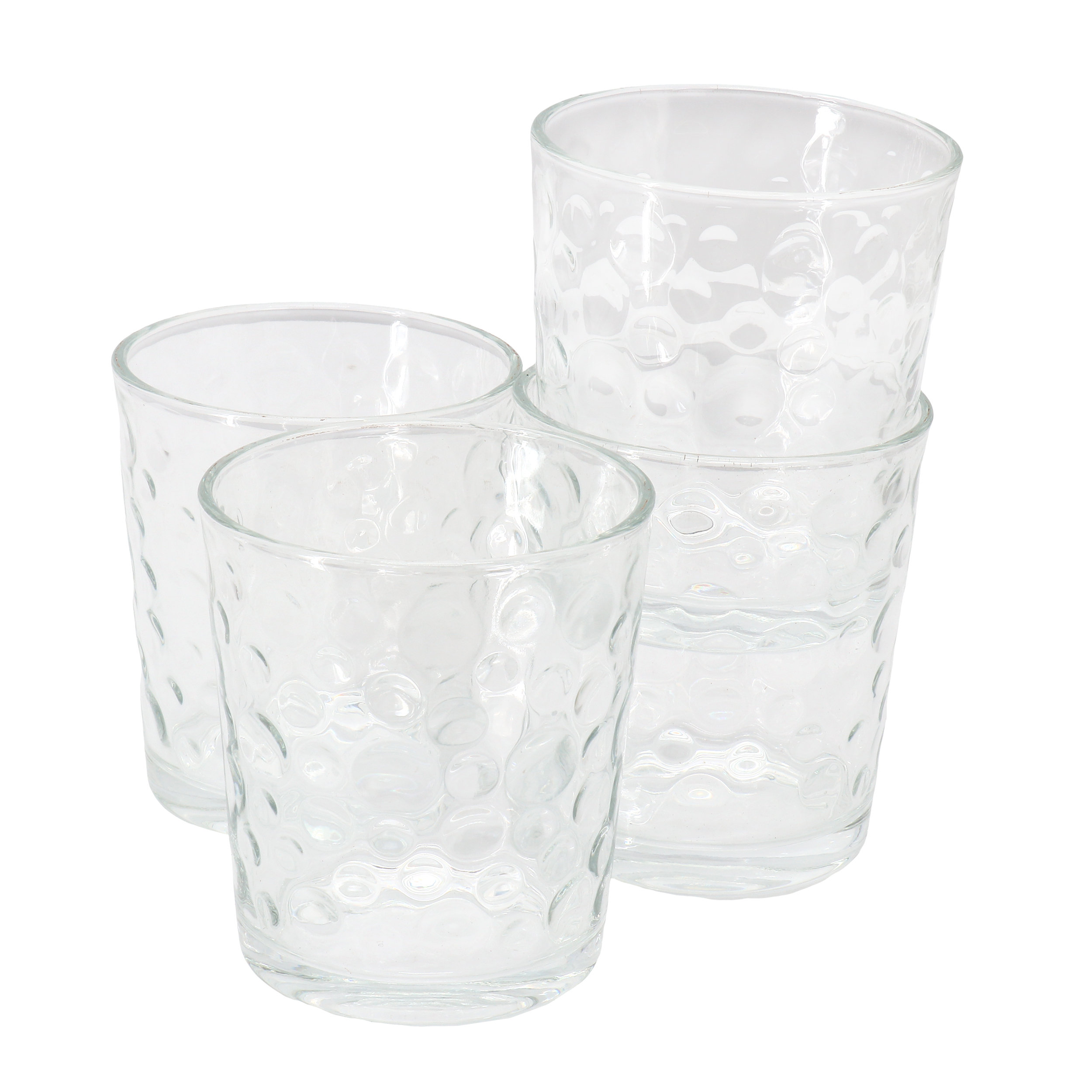 Gibson Home 4 Piece 13.5 Ounce Bubble Double Old-Fashioned Glassware ...