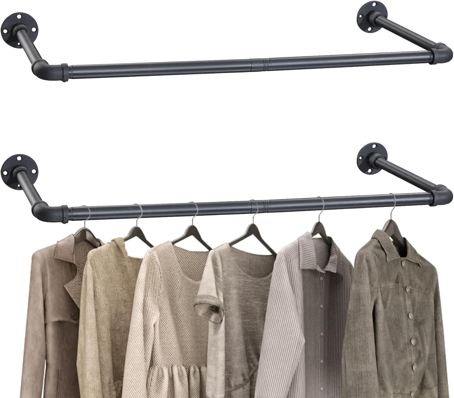 Williston Forge Kallo 46'' Stainless Steel Wall Mounted Clothes Rack ...