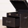 HUGESTO Small Black Simple Faux Leather Accent Trunk | Wayfair