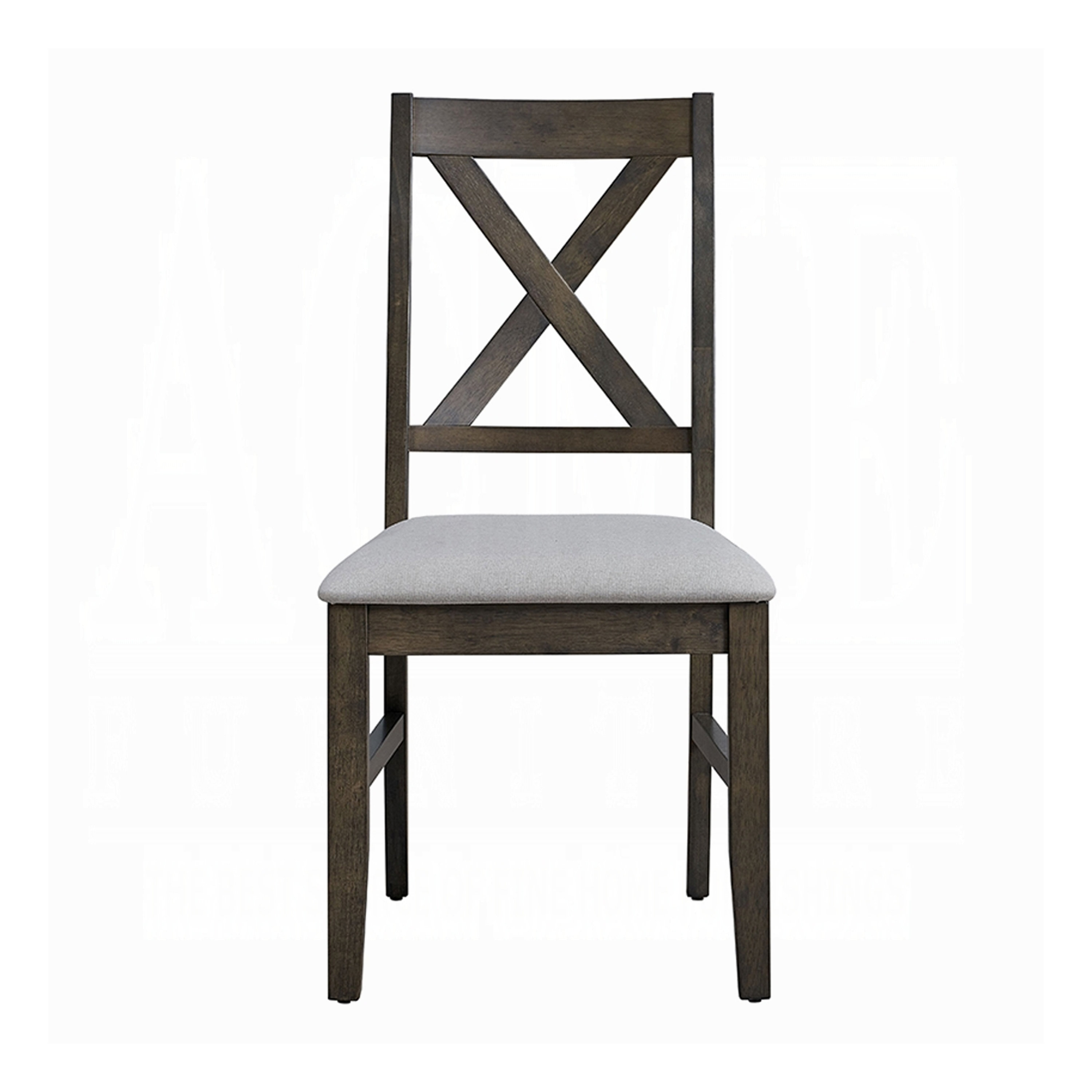 Benjara Fabric Cross Back Side Chair Dining Chair | Wayfair