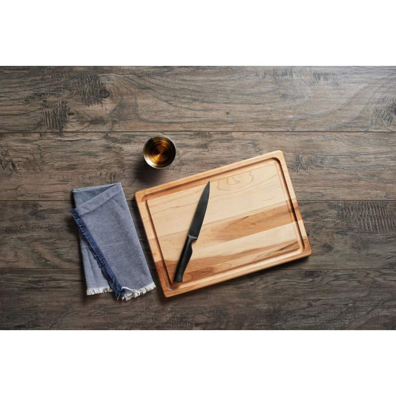 Labell Canadian Maple Reversible Utility Cutting Board With Groove ...