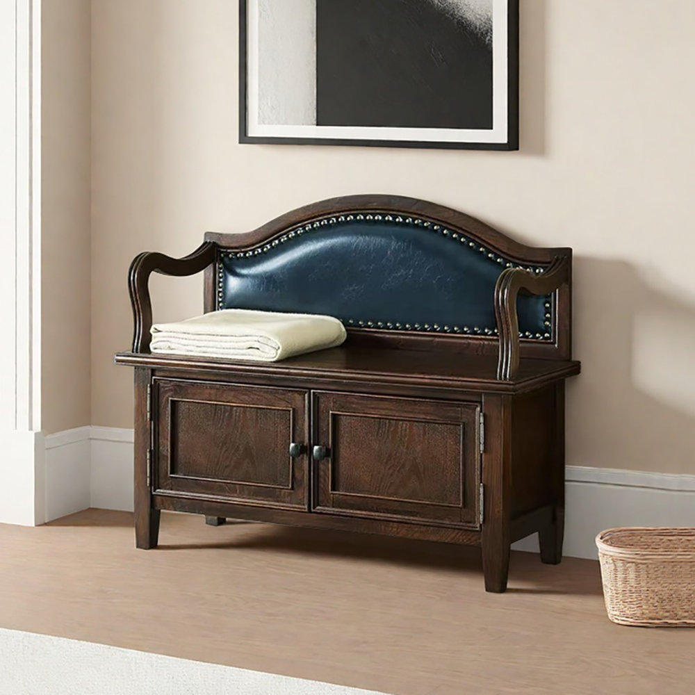 Liu's ink furniture 31.5in Shoe Changing Stool Shoe Storage Stool | Wayfair