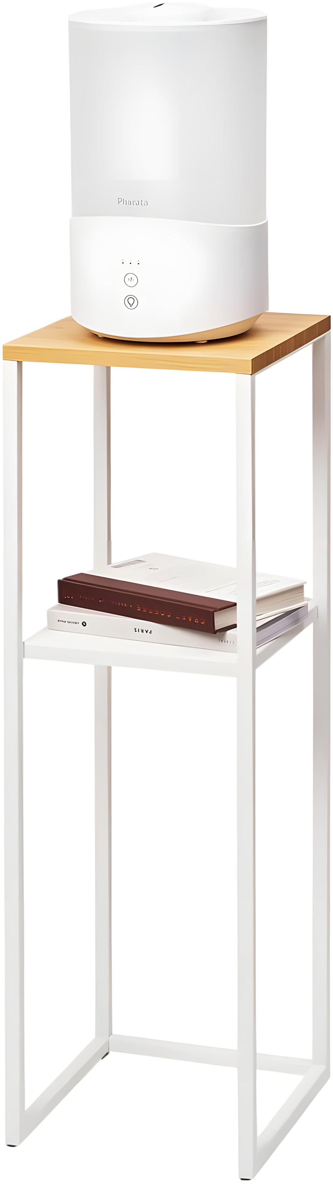 17 Stories 2-Tier Wood & Steel Corner Shelf Stand For Plants ...