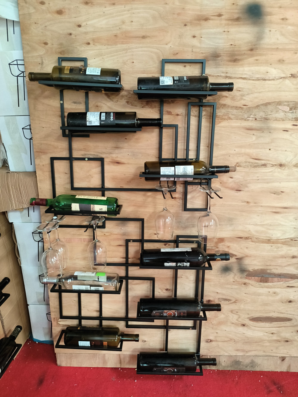 17 Stories Simple Wall Mounted Glass Rack | Wayfair