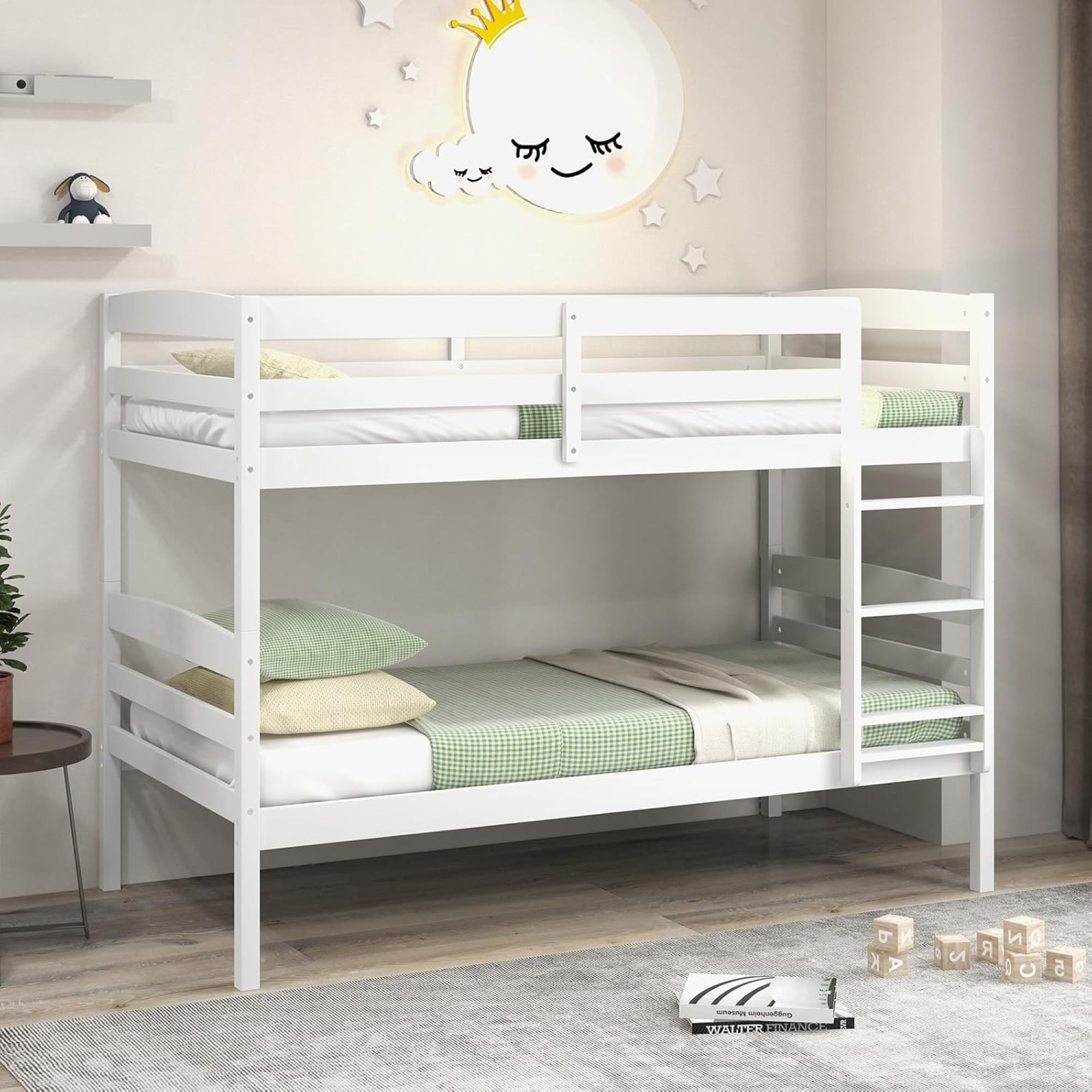 Harriet Bee Convertible Design Solid Pine Twin Bunk Bed For Kids' Rooms ...