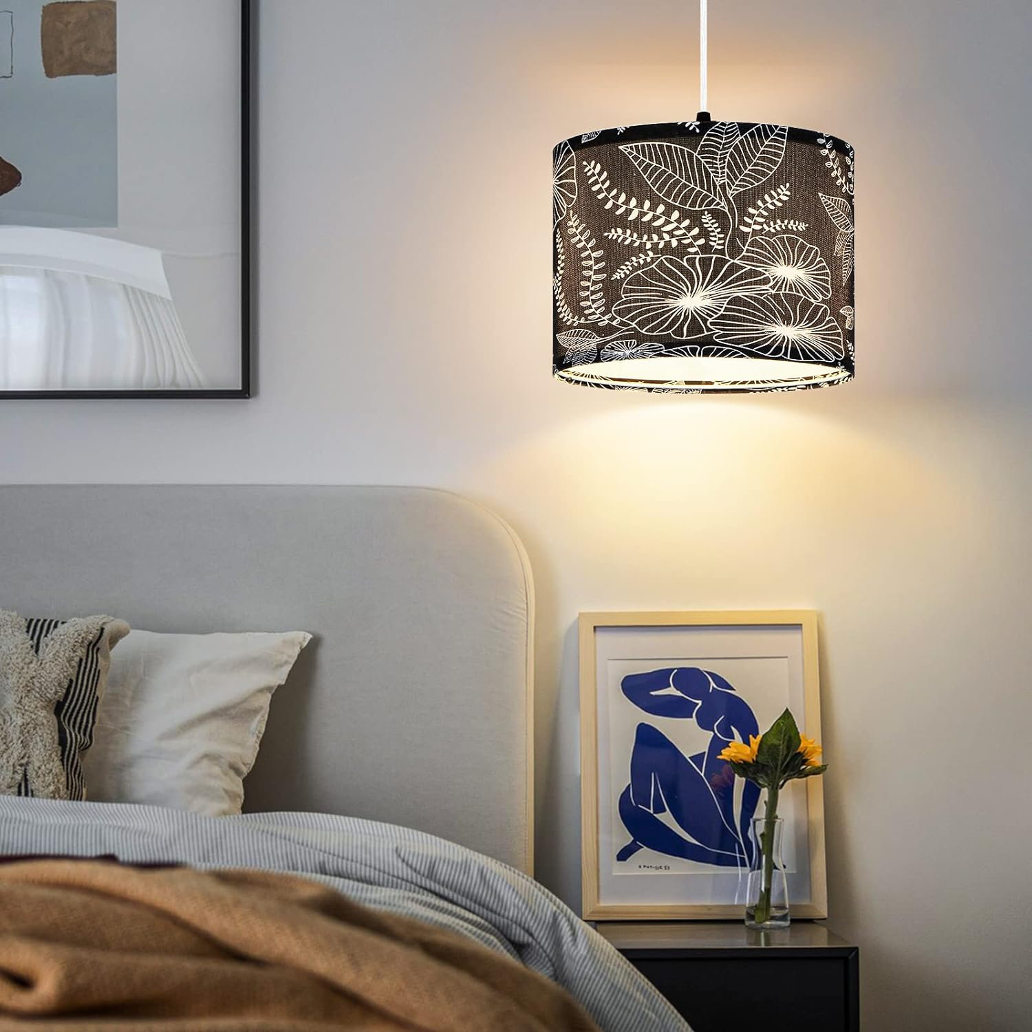 Winston Porter Plug in Pendant Light, Hanging Light with Plug in Cord ...