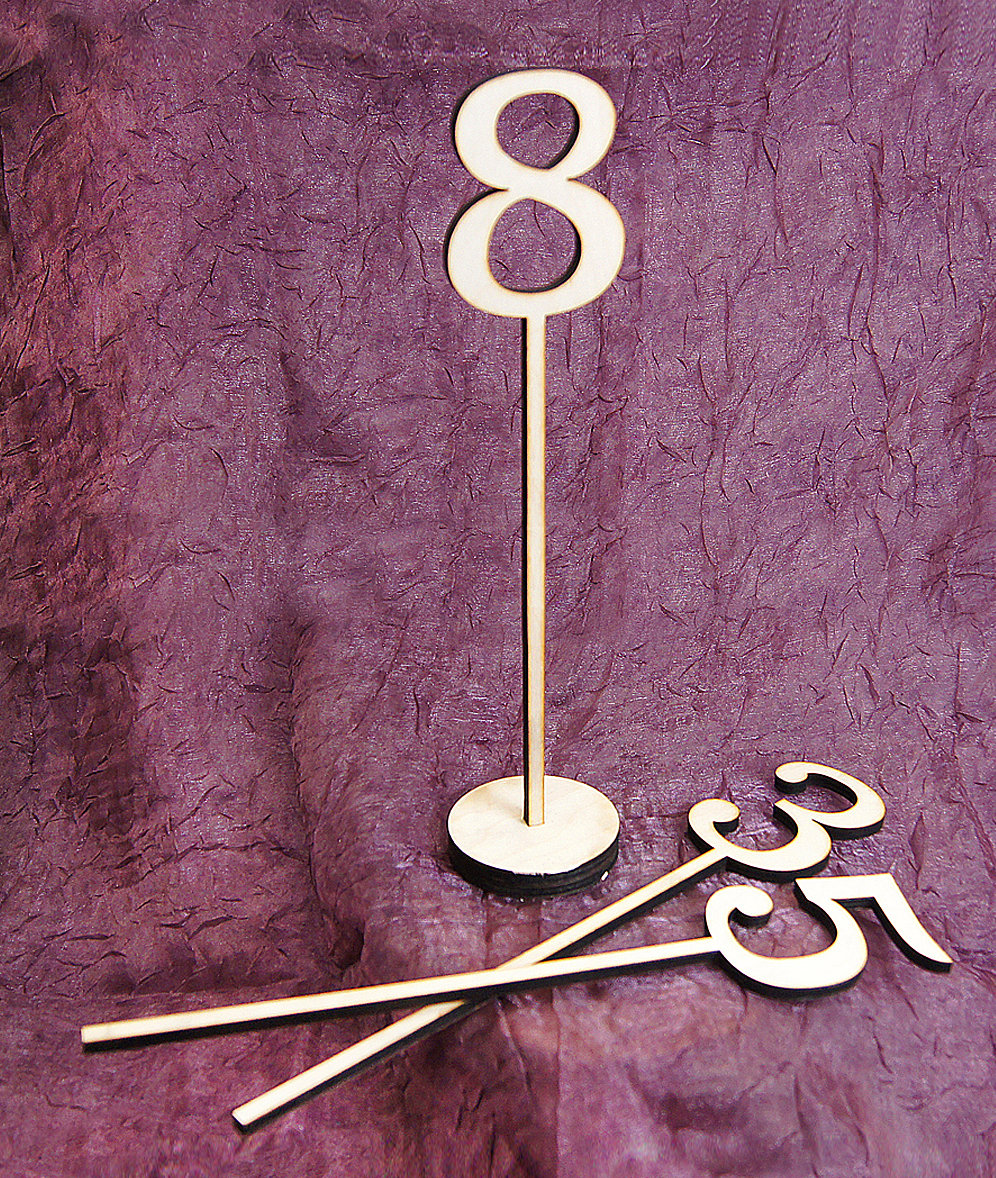 aMonogram Art Unlimited 10 Piece Numbers Standing Wooden Table Top ...