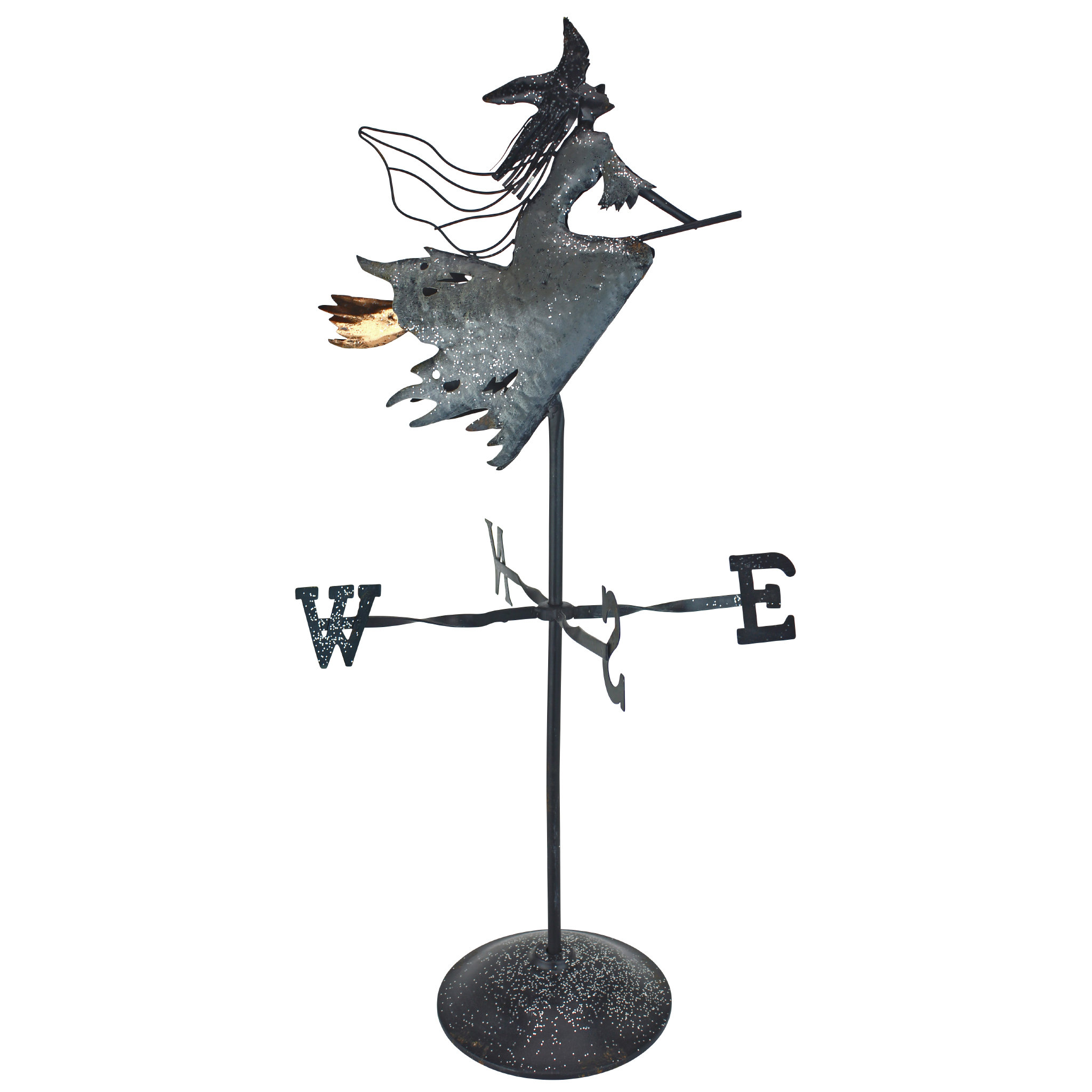 Design Toscano Wicked Witch Bewitched Tabletop Metal Weathervane ...