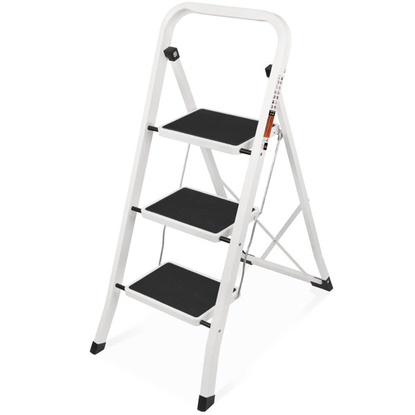 WFX Utility™ 3 - Step Aluminum Lightweight Folding Small Step Ladder ...