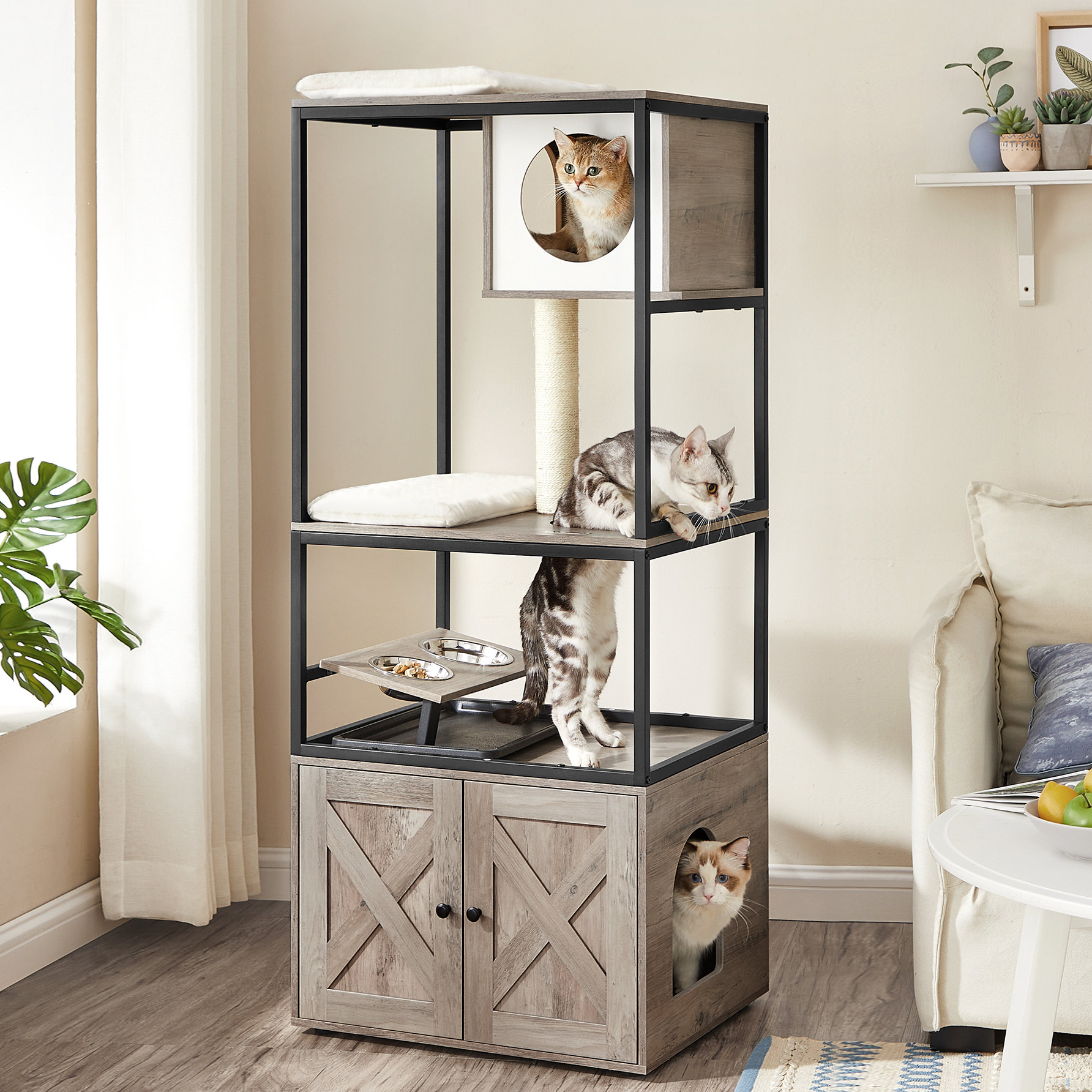 Archie & Oscar™ Kimmel 58" Cat Condo with Litter Box Enclosure and ...