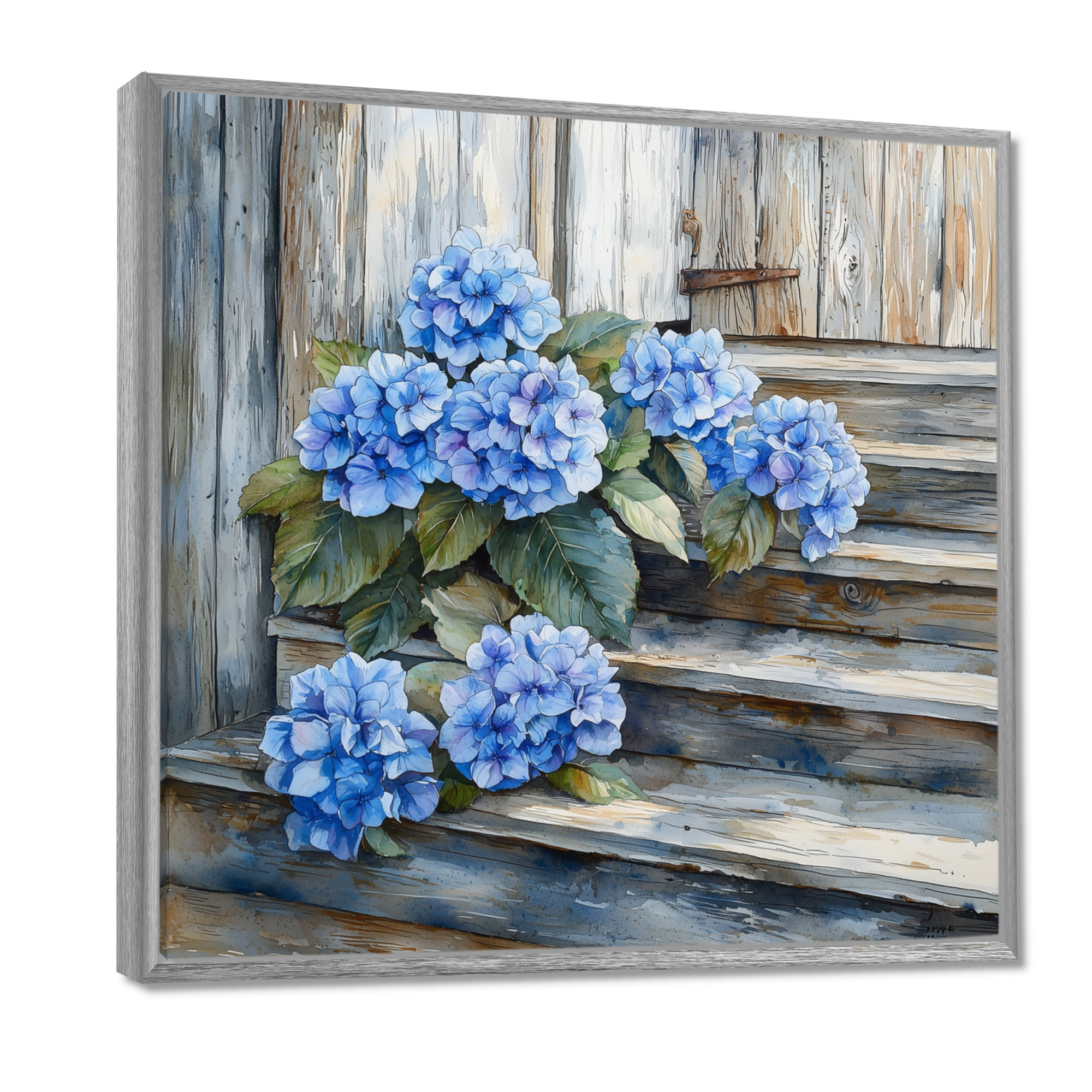 Winston Porter Hydrangeas On The Barn Steps I - Hydrangea Wall Art for ...