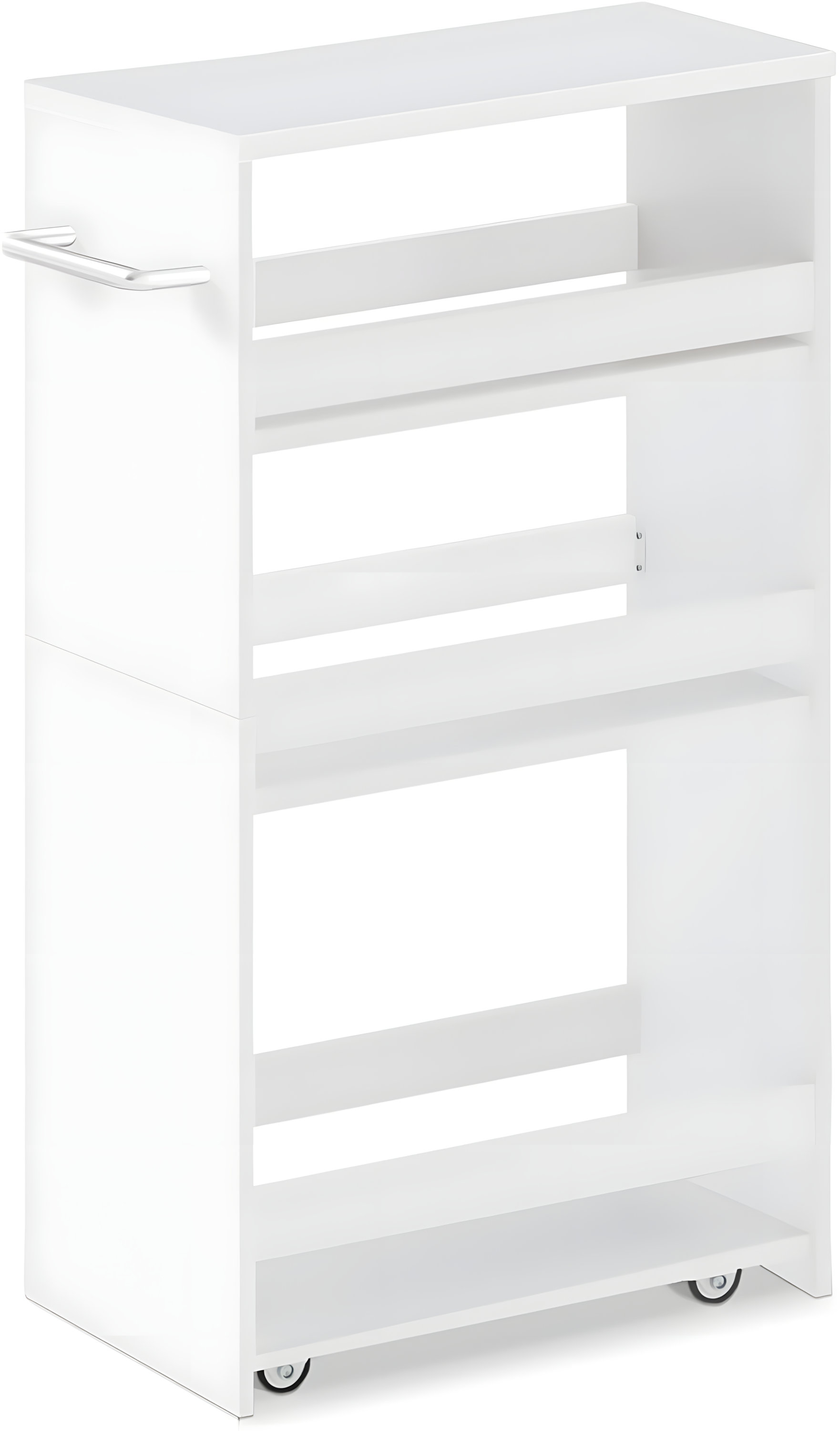 JJbaok 4-Tier Slim Rolling Storage Cart With Wheels And Handle, Compact ...